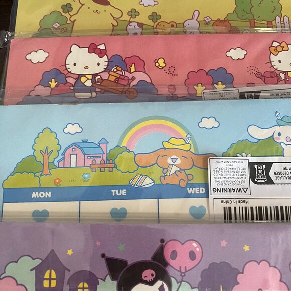Office | Weekly Planners Hello Kitty Friends Characters 6 Sheets | Poshmark